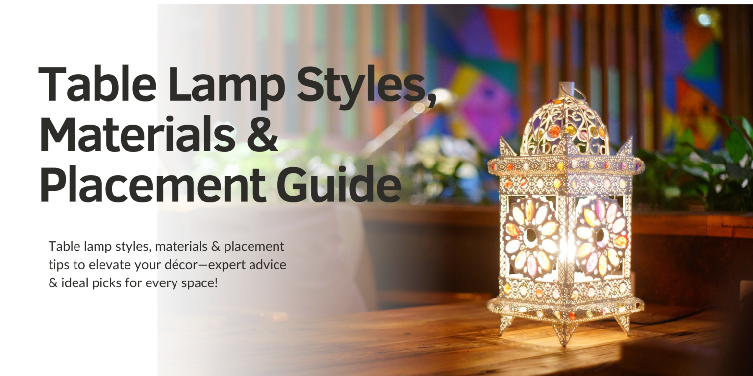 Table Lamps: Styles, Materials, and Placement Guide - Lamping Home